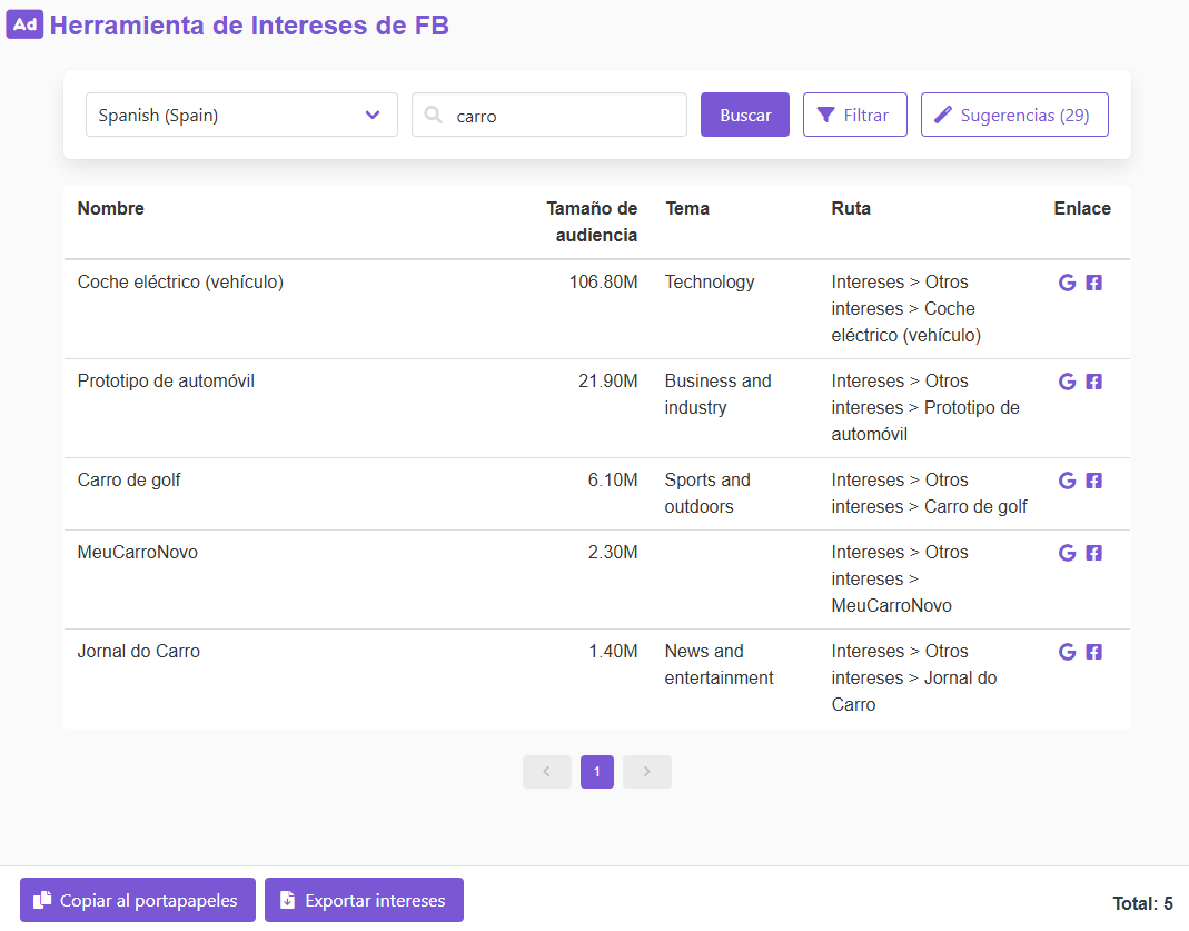 Facebook Interest Finder Pro - Herramienta Para Descubrir Intereses De ...